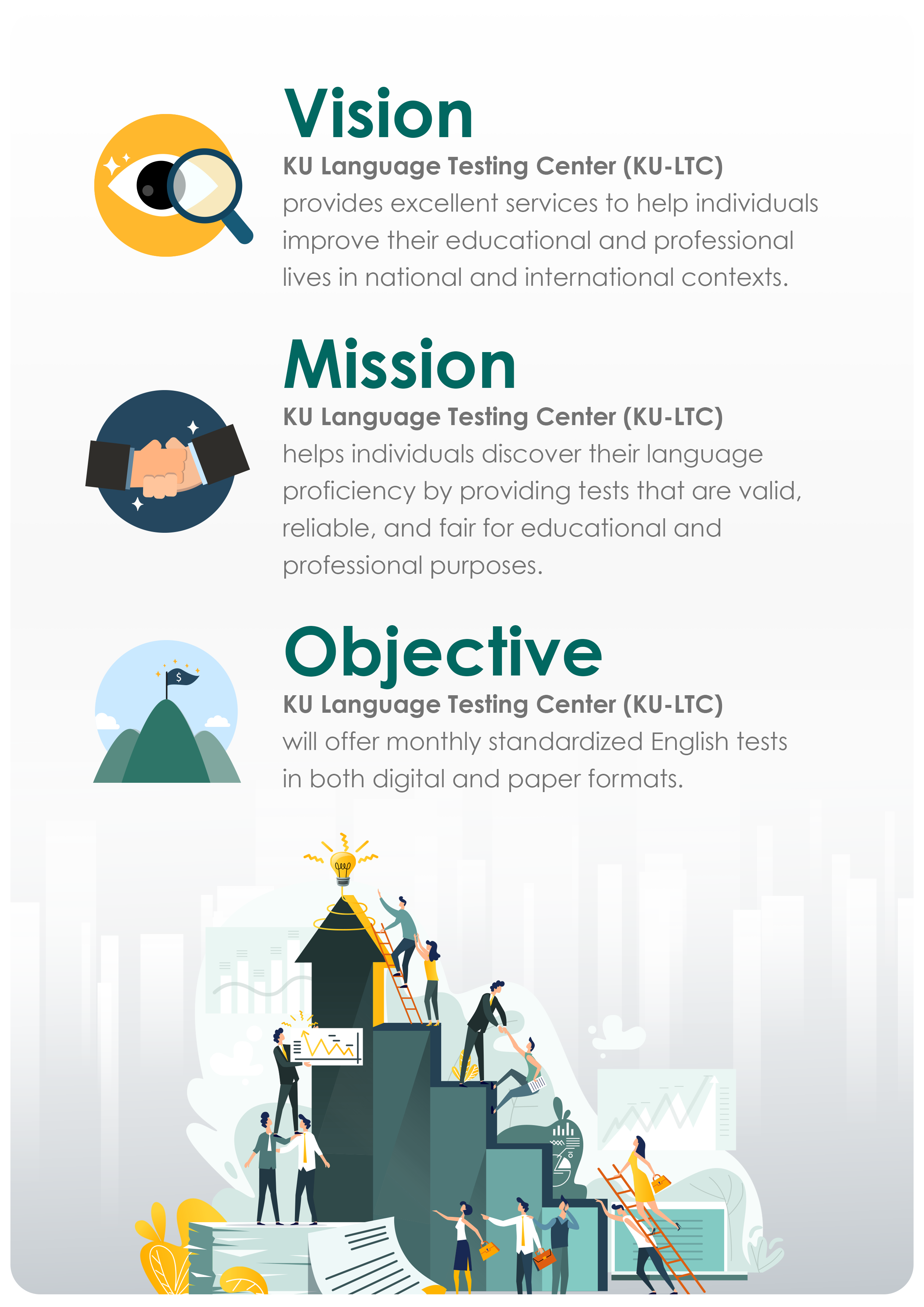 Vision Mission and Objective - KU Language Testing Center